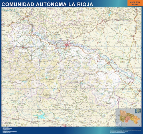 mapa La Rioja | Mapy ścienne